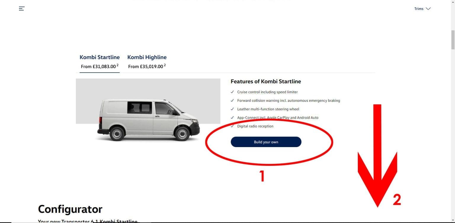 VW Van Configurator - Design Your Dream VW T6.1 Van Instantly Online ...